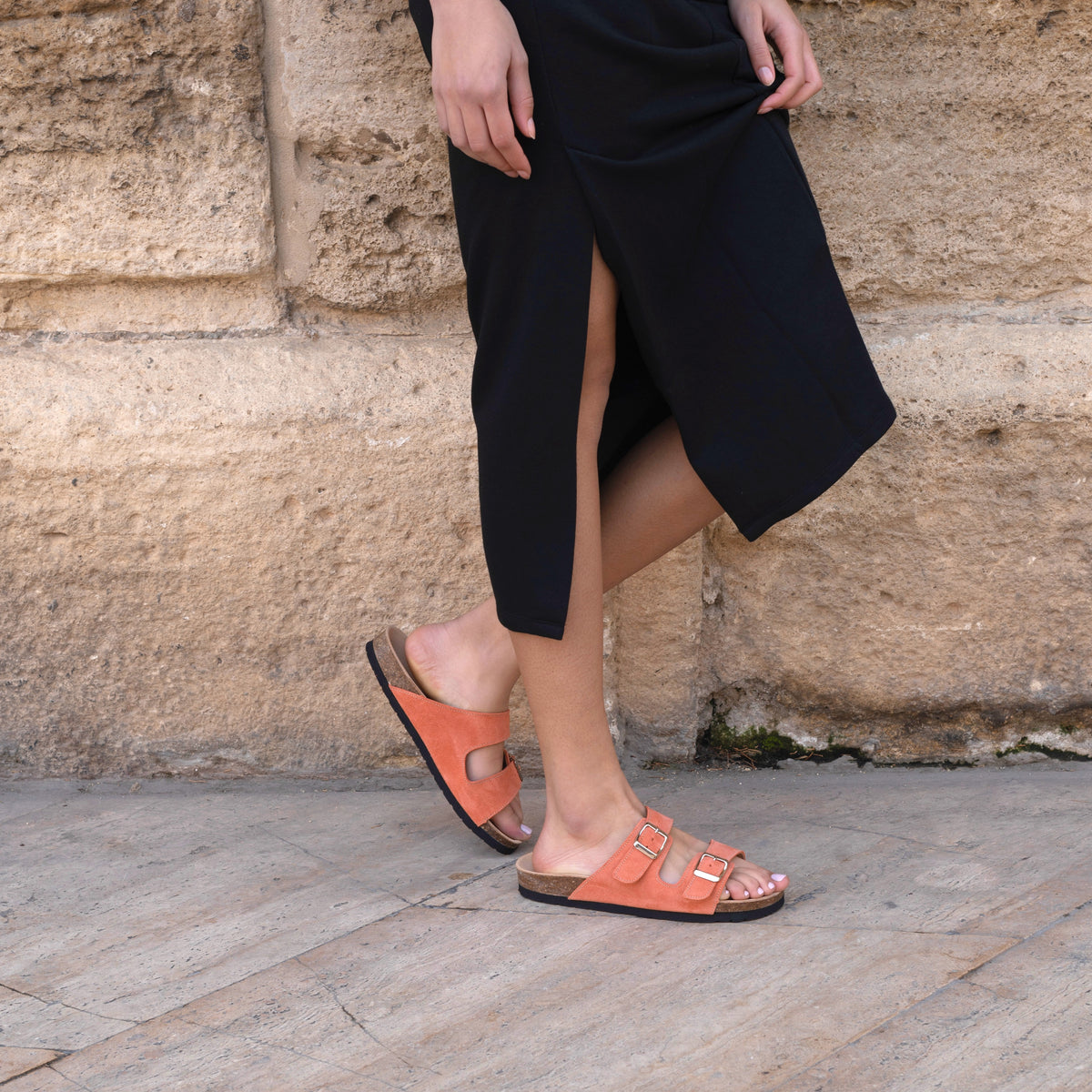 Nordic coral sandals - The Spanish Sandal Company