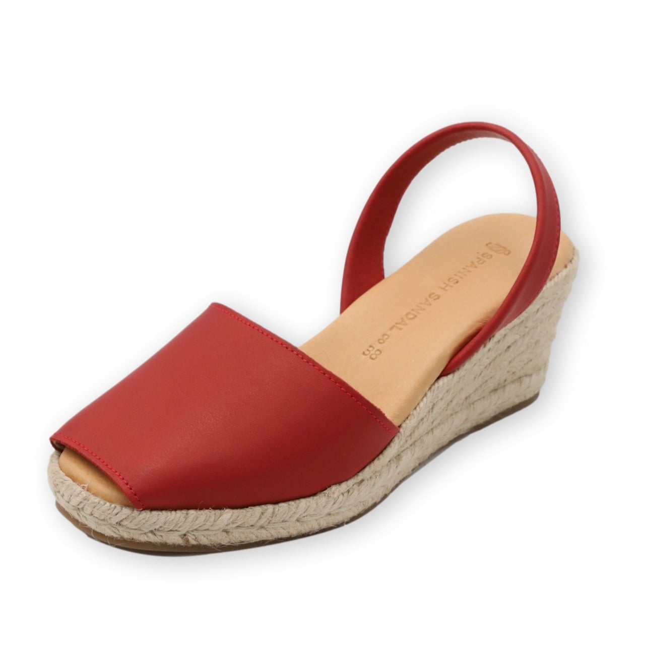 Red espadrille wedges