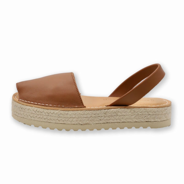 Irene platform sandals in Dark Camel