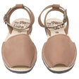 Tan nubuck sandals with strap