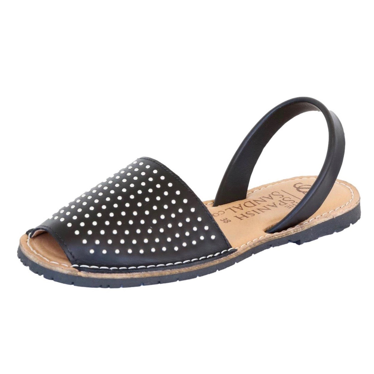 Black studded sandals